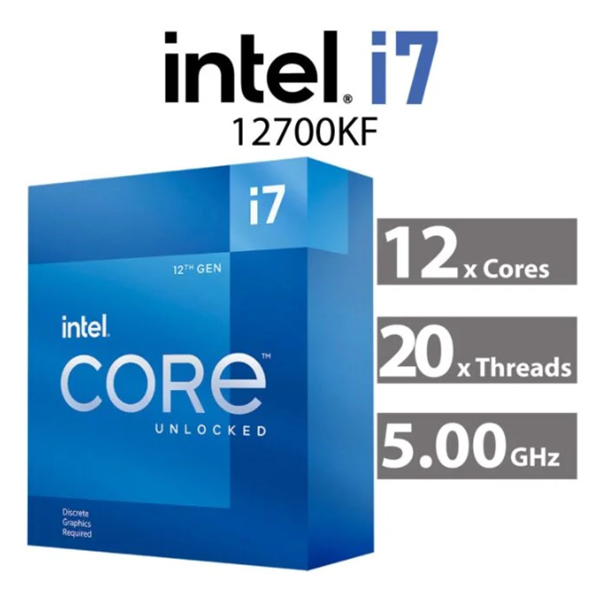 [KHUYẾN MẠI] CPU Intel Core i7-12700KF (3.8GHz turbo up to 5.0Ghz, 12 nhân 20 luồng, 25MB Cache ...