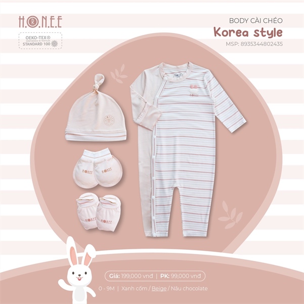 HR99 - 3M/9M Body cài chéo Korea Style